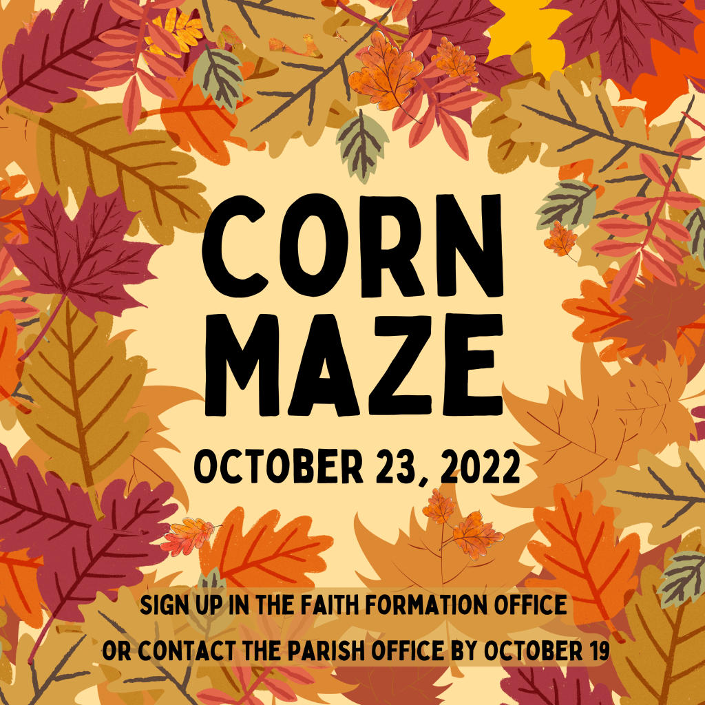 Family Corn Maze Day - Immaculate Heart of Mary Parish